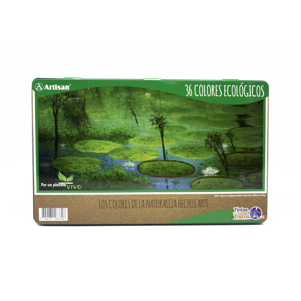Colores Ecológicos Artisan - Caja Metálica x 36 Unidades